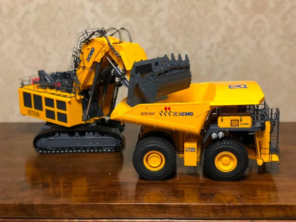 Diecast Model 1 50 XCMG XDE360 Mining Truck 360 Tons Replica Collection Match With XE7000 ...