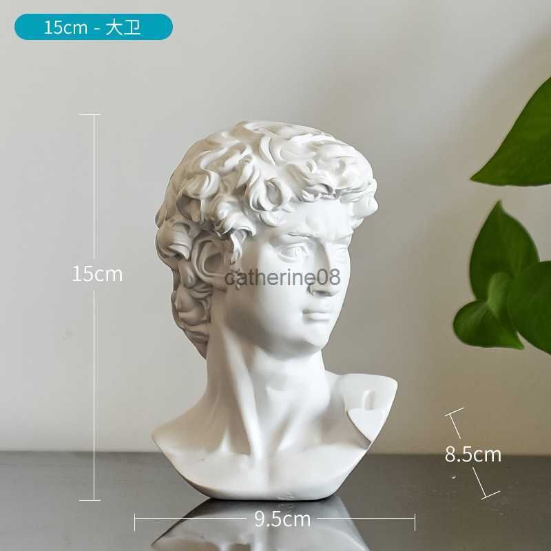 Ic Greek David Statue Head Bust Sculpture Office Bookshelf Portrait ...