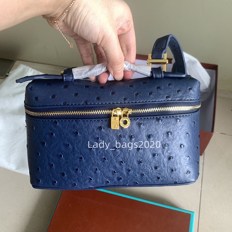 Loro Piana L19 Lunch Box Bag LP Women Bamboo Woven Bag Designer Makeup ...