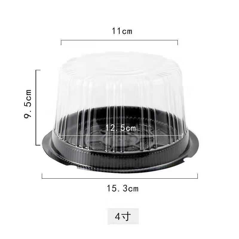 Gift Wrap 3/4/6/8 Inch Transparent Cake Boxes Plastic Pastry Boxes ...