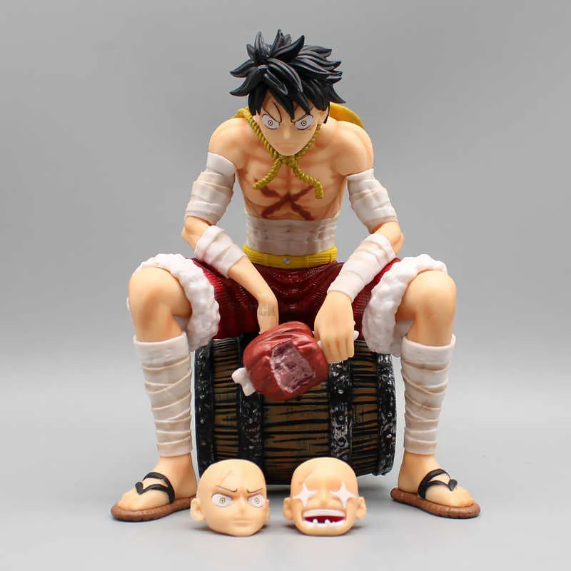 Anime Manga Figura De Una Pieza Mono D Luffy Comer Carne Figuras De ...