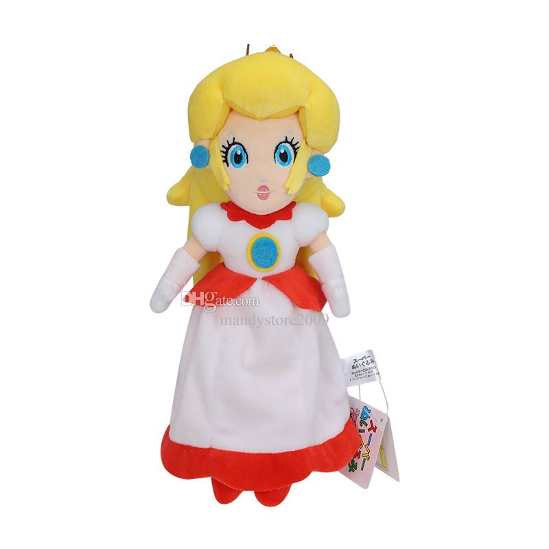 10Inch Cartoon Princess Peach Doll Stuffed Girls Fire Play Plush Toy ...