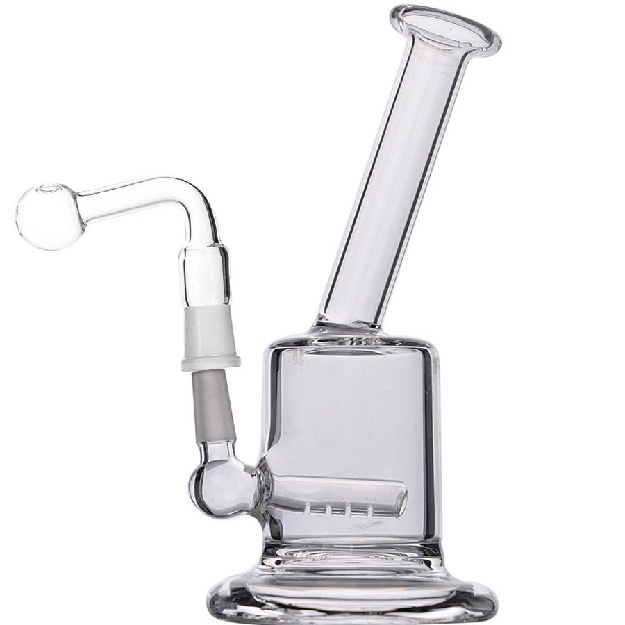 Bulk Order Clear Glass Mini Bong With Recycler Oil Rigs And Hookahs ...