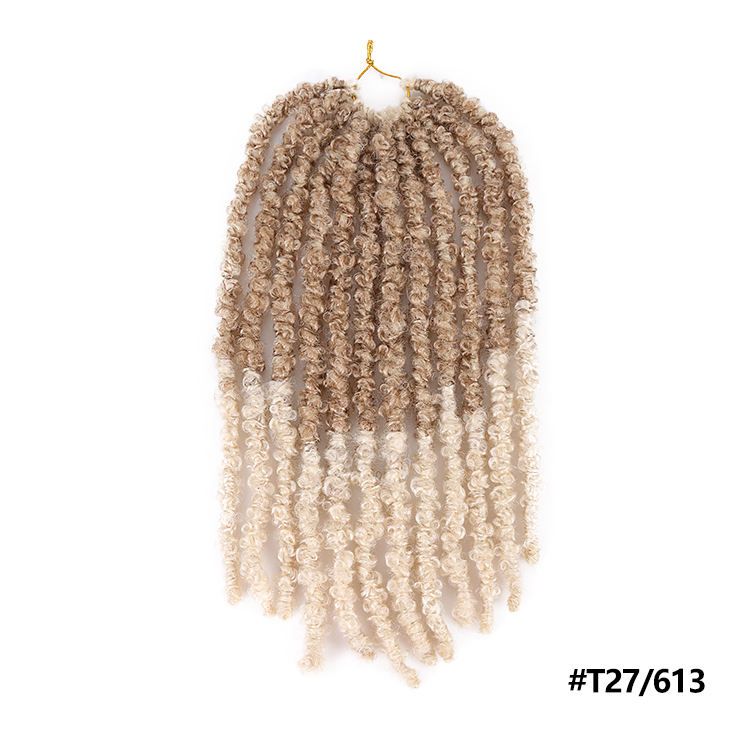 Distressed Faux Locs Crochet Hair Blonde 18inch Pre Looped Soft Brown ...