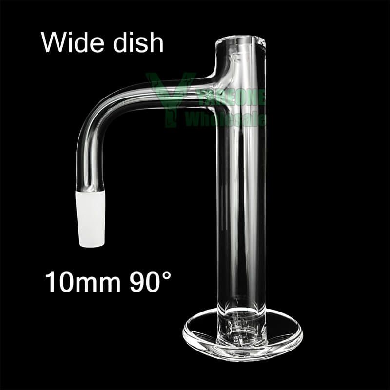 XL Control Tower Wide Dish Quartz Banger 16mmOD 100mm Full Weld Beveled ...