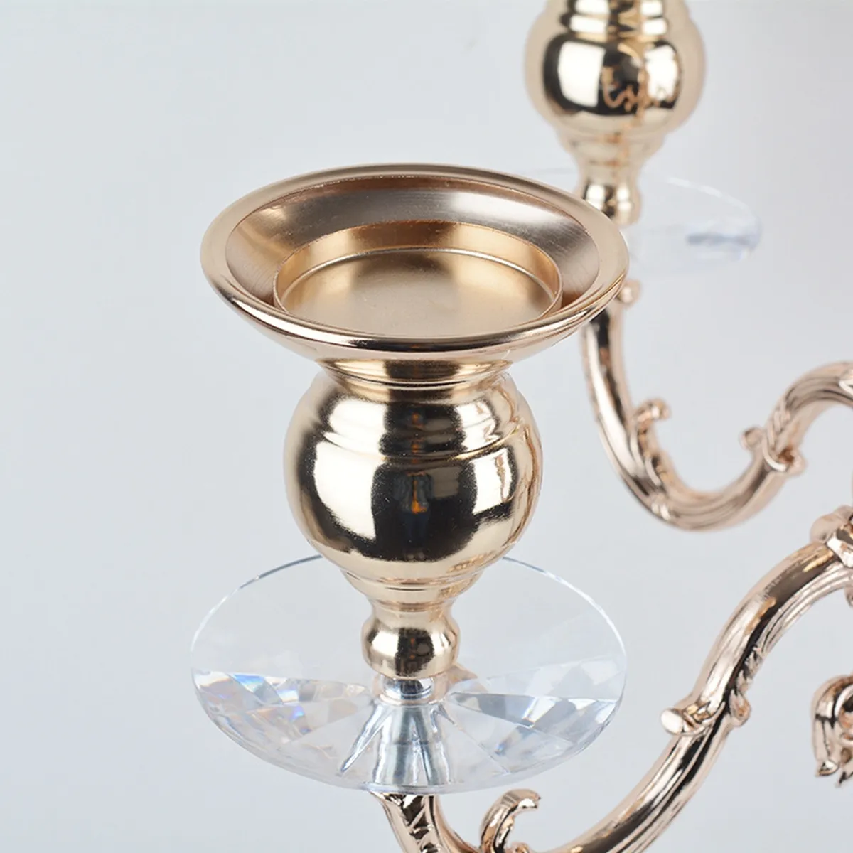 5 Brazos Candelabros De Oro Candelabros De Metal Soportes Camino De La ...