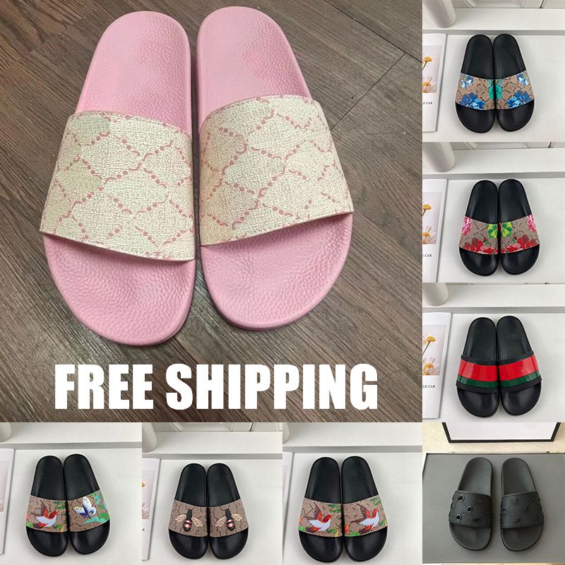 Size 36 48 Designers Slippers For Men Women Floral Slides Flats ...
