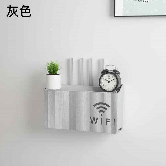 Storage Baskets Bins Wall Mounted Router Box Office Media Decoration ...