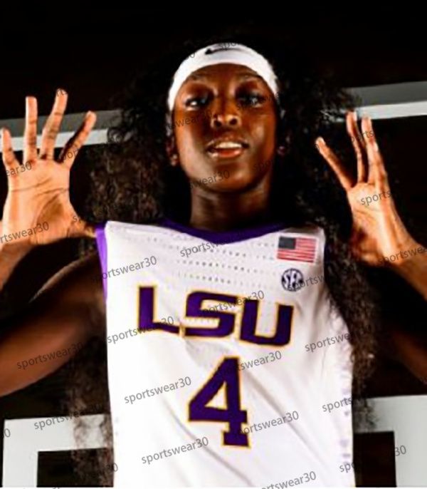 2023 Angel Reese LSU Tigers Camisa Feminina De Basquete 2022 Last Tear ...