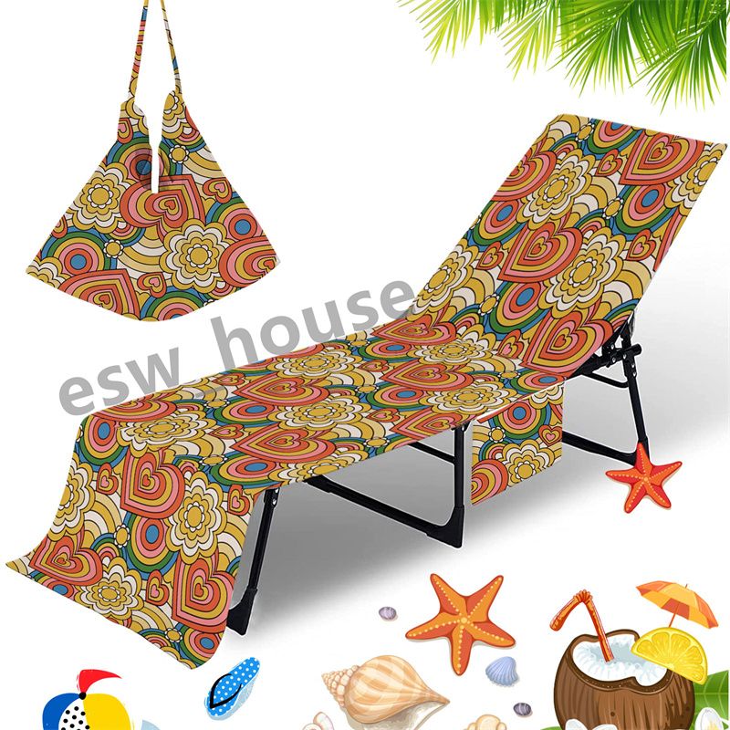 Beach Lounge Chair Cover Summer Party Fruit Pattern Design Sunbathe ...