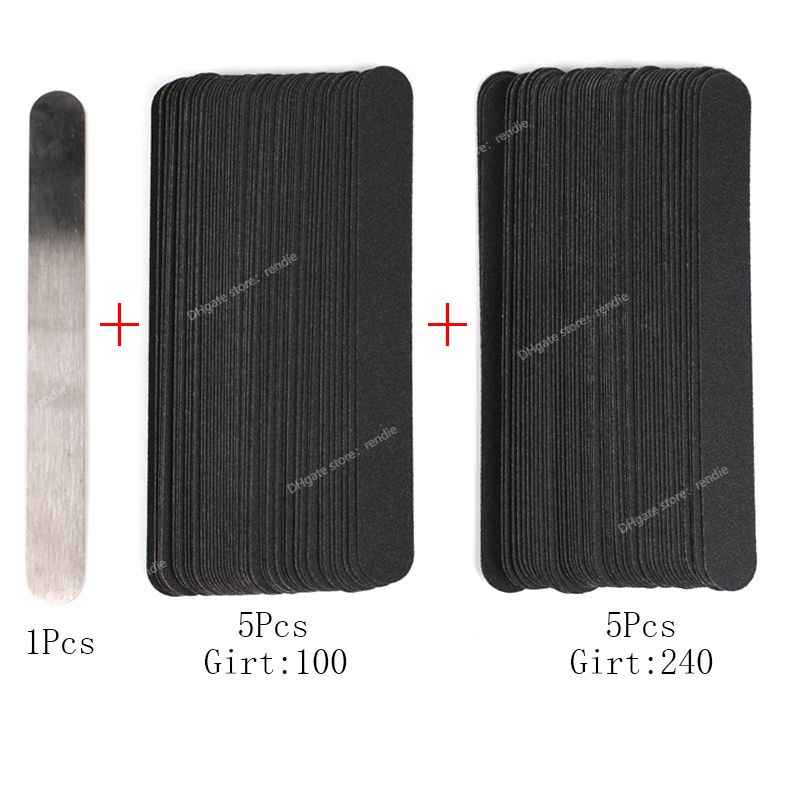 Straight Replacement Nail File 100/180/240 Grey/Black Removable ...