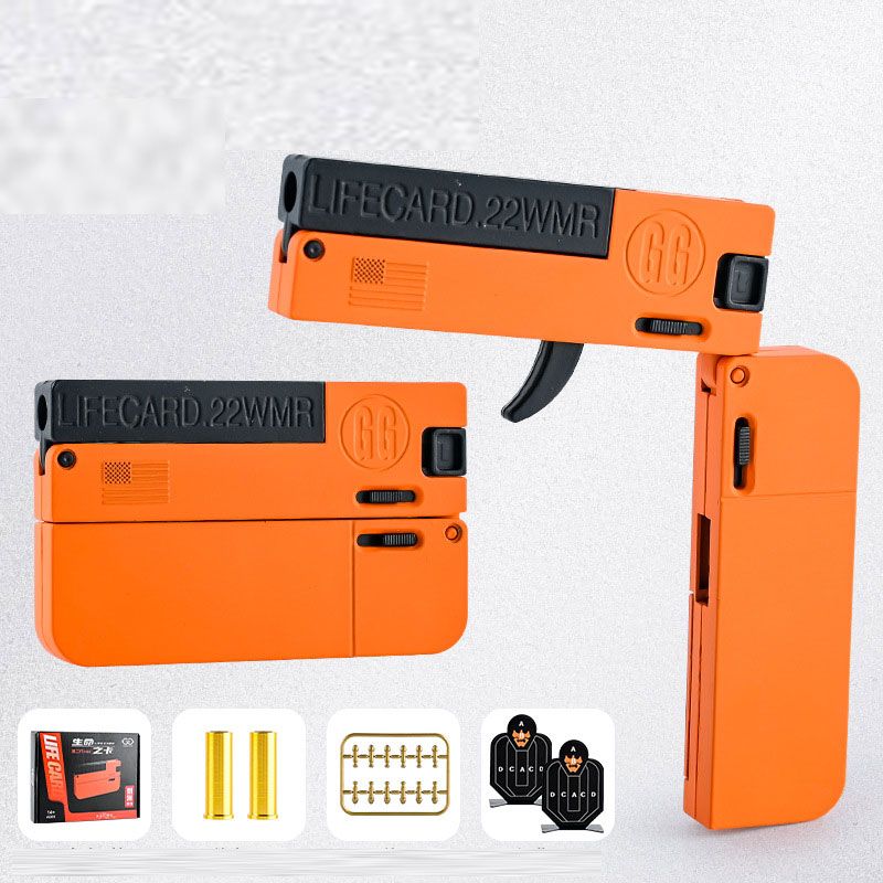 LifeCard Folding Toy Pistol Handgun Toy Card Gun With Soft Bullets ...