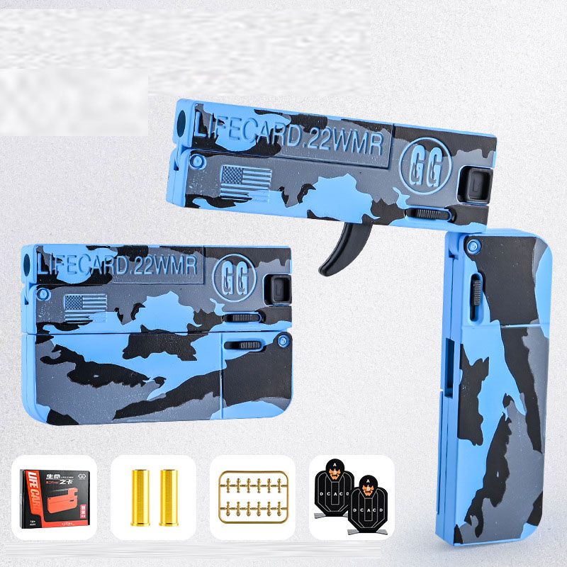LifeCard Folding Toy Pistol Handgun Toy Card Gun With Soft Bullets ...