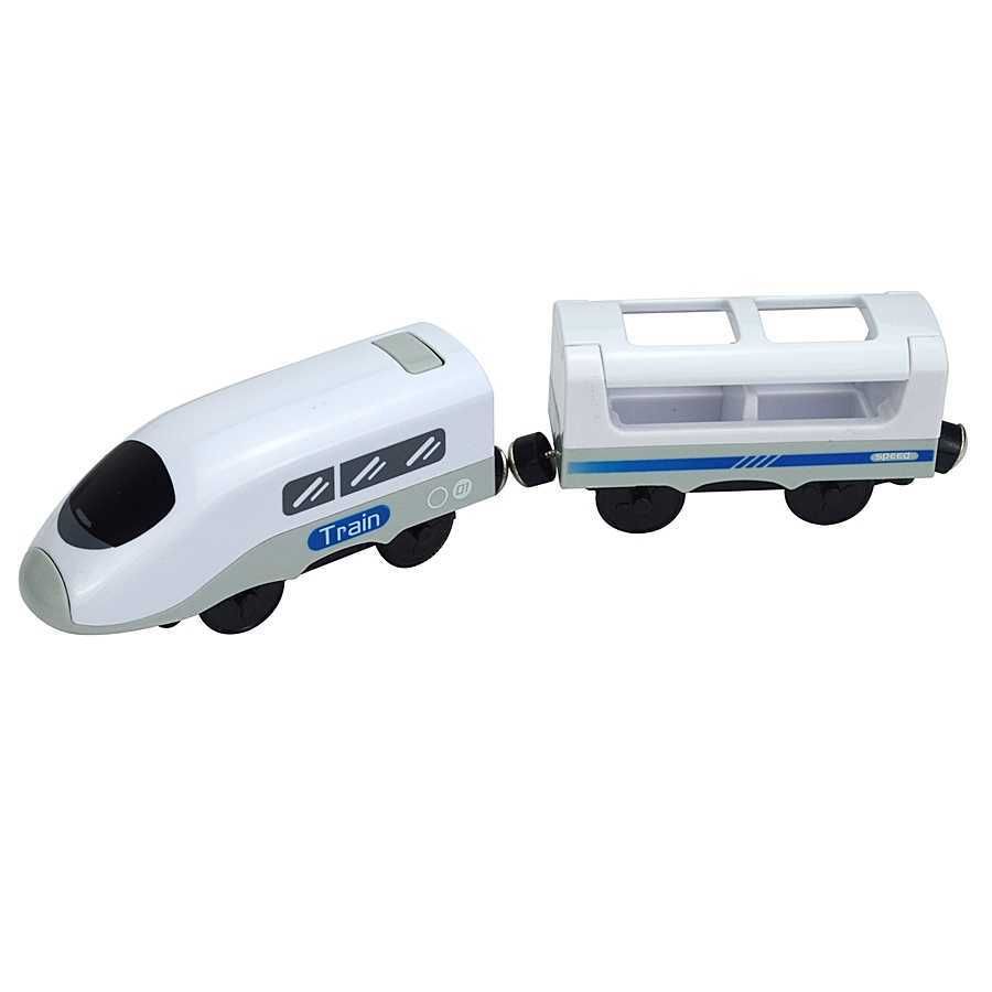 Diecast Model Cars Electric Train Set Locomotive Magnetic Car Slot Fit ...