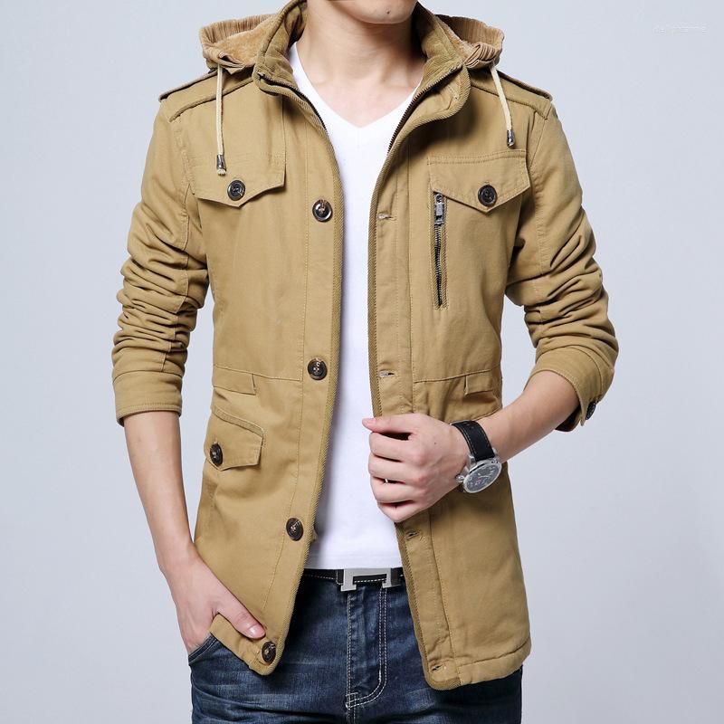 Mens Down Mens Parka Clothes Winter 2023 Hooded Fleece Lining Warm ...