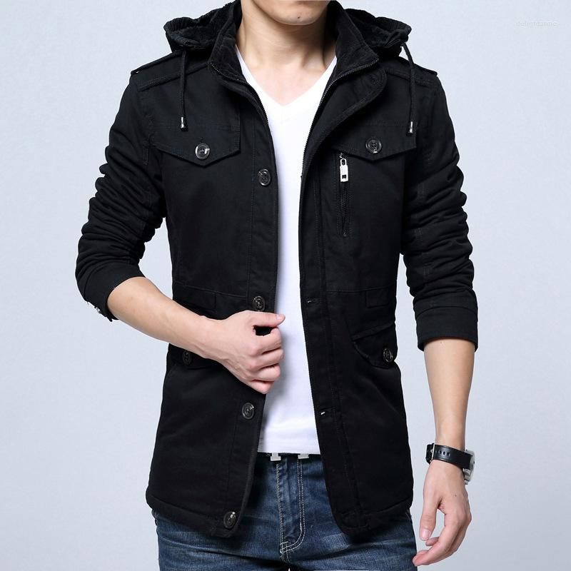Mens Down Mens Parka Clothes Winter 2023 Hooded Fleece Lining Warm ...