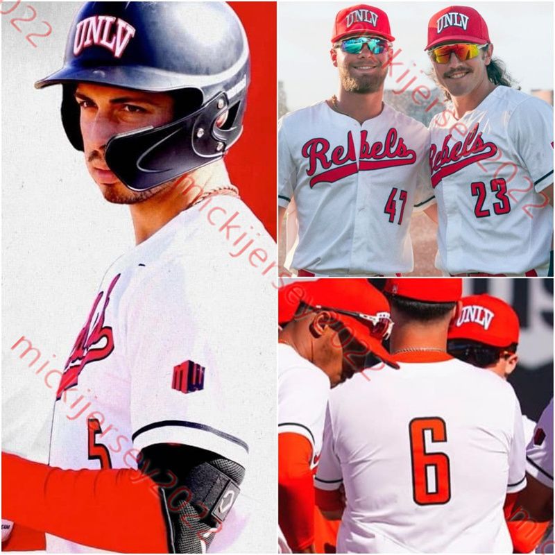 Custom Stitched College UNLV Runnin Rebels Baseball Jersey Rylan ...