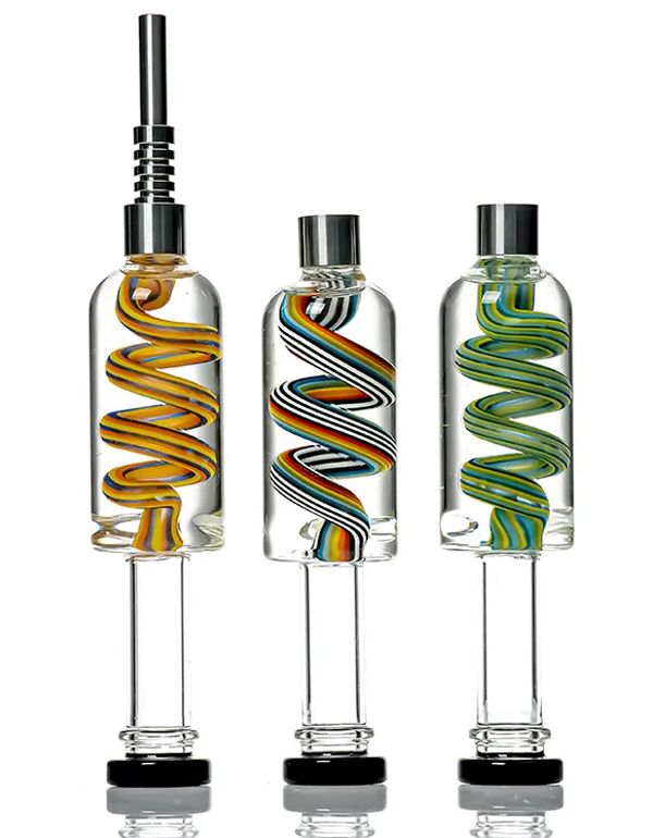 Dropshipping Vintage Glass Bong Hookah Withectar Collector And Straw ...