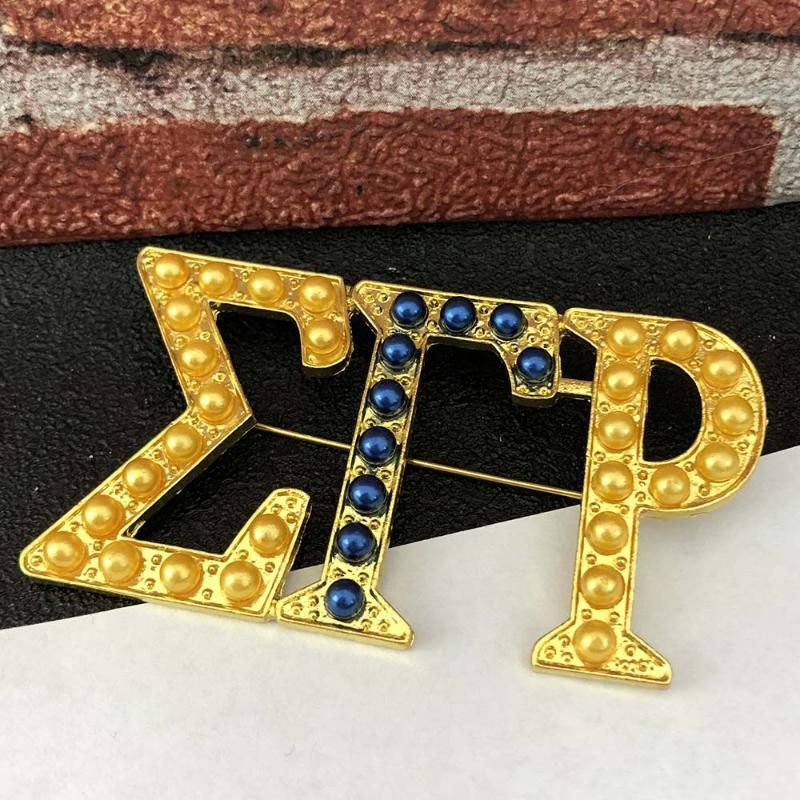 Brouches 2023 Metalen Custom Letters Stufle Poold Pearl Broche Voor ...