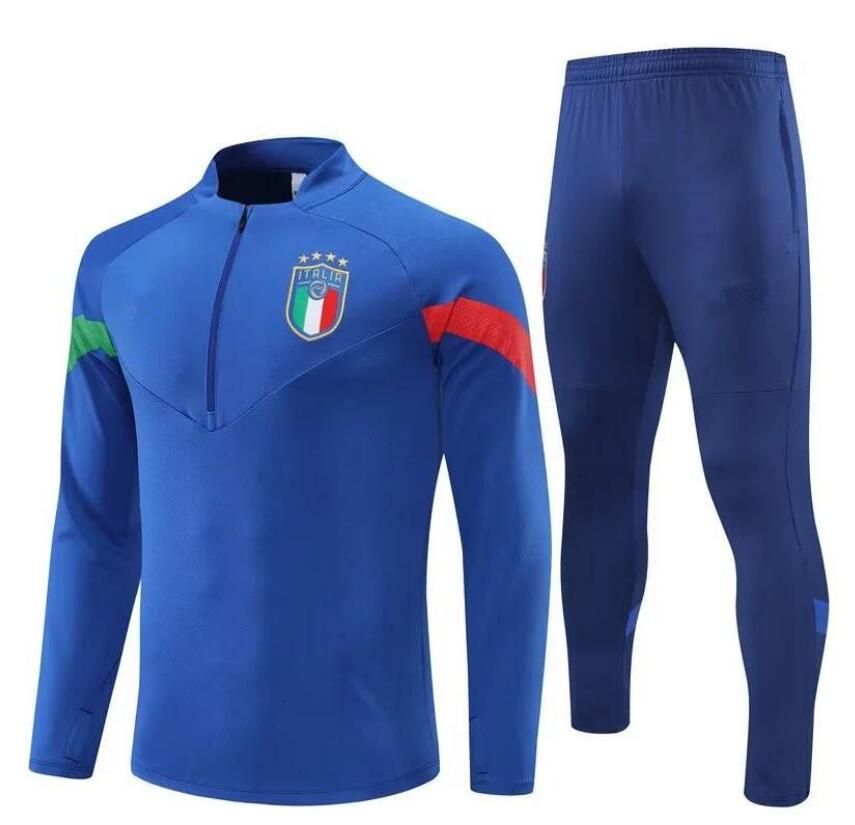 22 23 ITaly Tracksuit Survetement Long Half Zip Jacket Training Suit ...