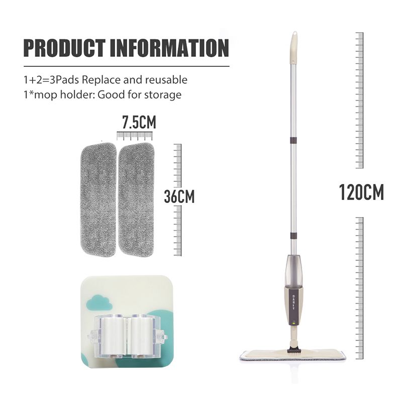 Mops Spray Mop For Floor House Cleaning Tools Magic Wash Lazy Flat With Replacement Microfiber ...