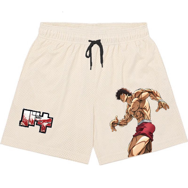 Mens Shorts Anime Baki Hanma Gym Shorts Men Women 3D Printed Quick Mesh ...
