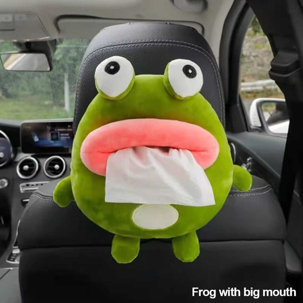 New Cute Cartoon Car Tissue Box Creative Short Plush For Car Armrest ...