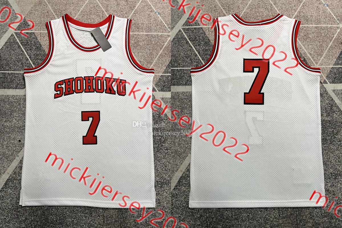 Mens Hanamichi Sakuragi Kaede Rukawa Slam Dunk Shohoku Basketball Jersey #7 Ryouta Miyagi 4 ...