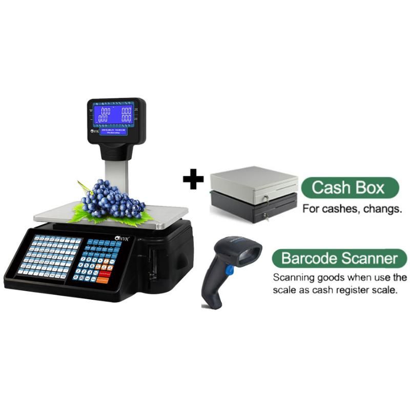 Wholesale Supermarket Label Printer Scale And Cash Register With ...