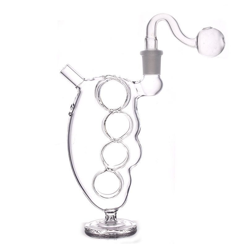 Wholesale Knuckles Glass Oil Burner Bong Hand Smoking Pipe Dab Rig ...
