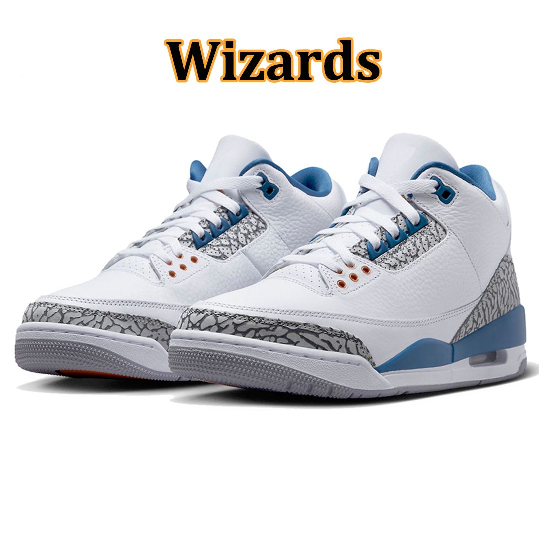 Jumpman 3 Basketball Shoes Men 3s Sneakers Fire Red Wizards Lucky Green ...