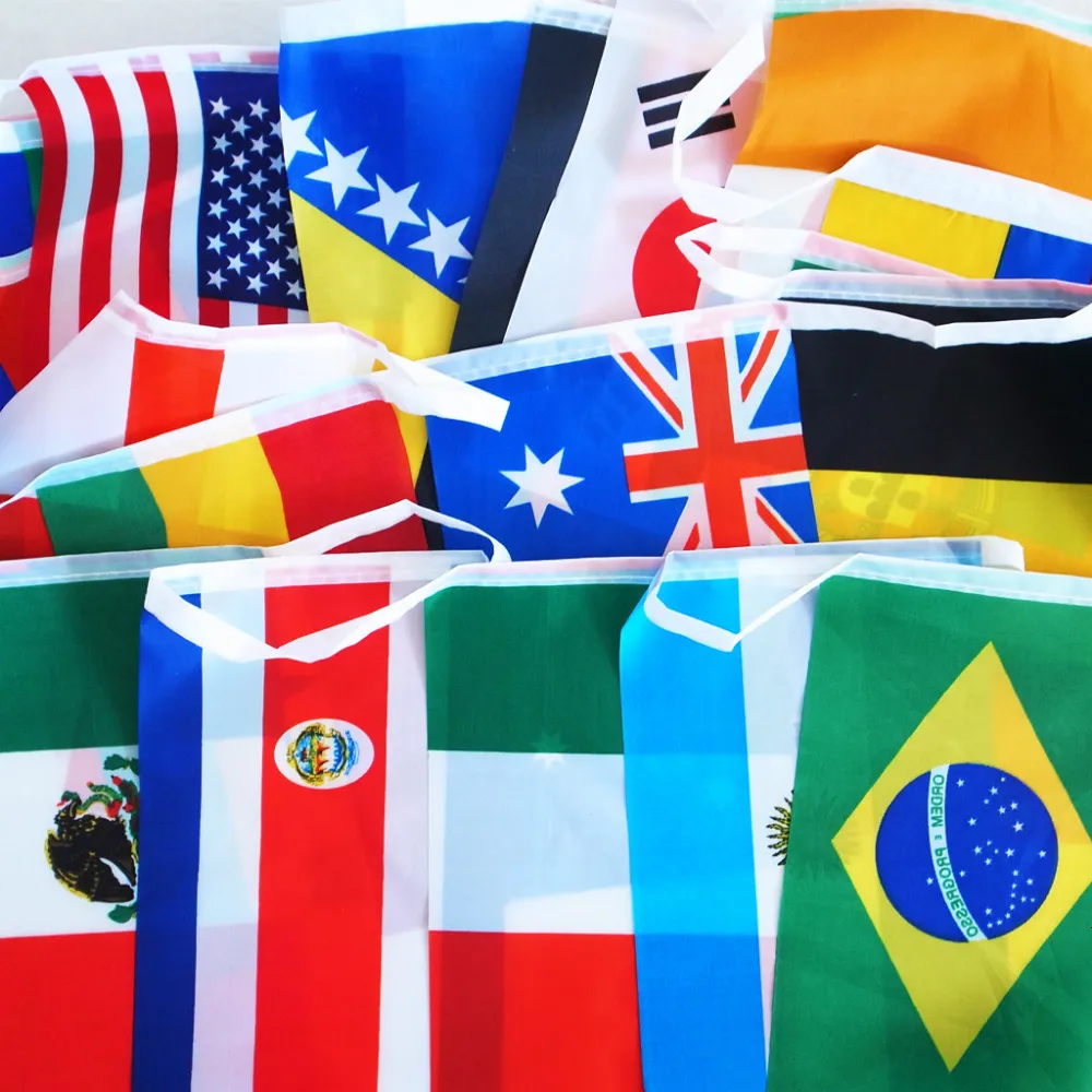 Banner Vlaggen Europa Landen Vlag 24 Stks Euro Cup Land Bunting ...