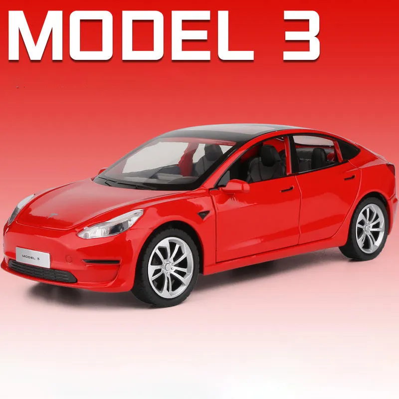 Diecast Model Car 1 24 Roadster Model Y Model 3 Alloy Toy Car Model ...