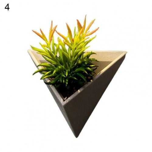 Planters Pots Wall Plant Creative Retro Triangle Wall Plant Pot Cement ...