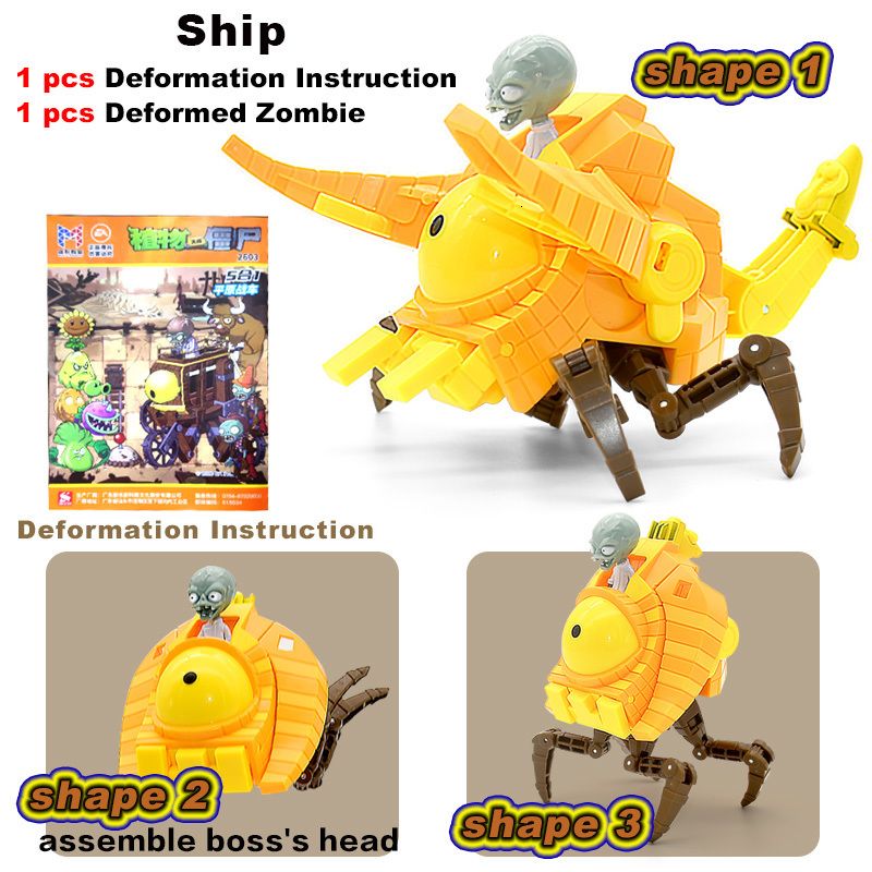 Transformation Toys Robots 5 In 1 Plant Vs. Zombie Package For Boys ...