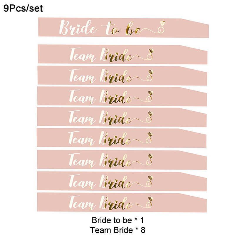 New Wedding Decor Team Bride To Be Satin Sash Bridal Shower Veil ...