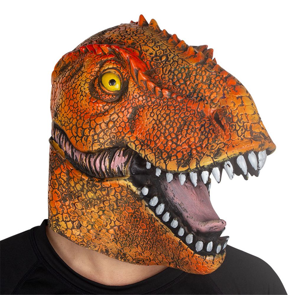 Party Masks Horror Raptor Dinosaurs Mask Cosplay Monster Latex Helmet ...