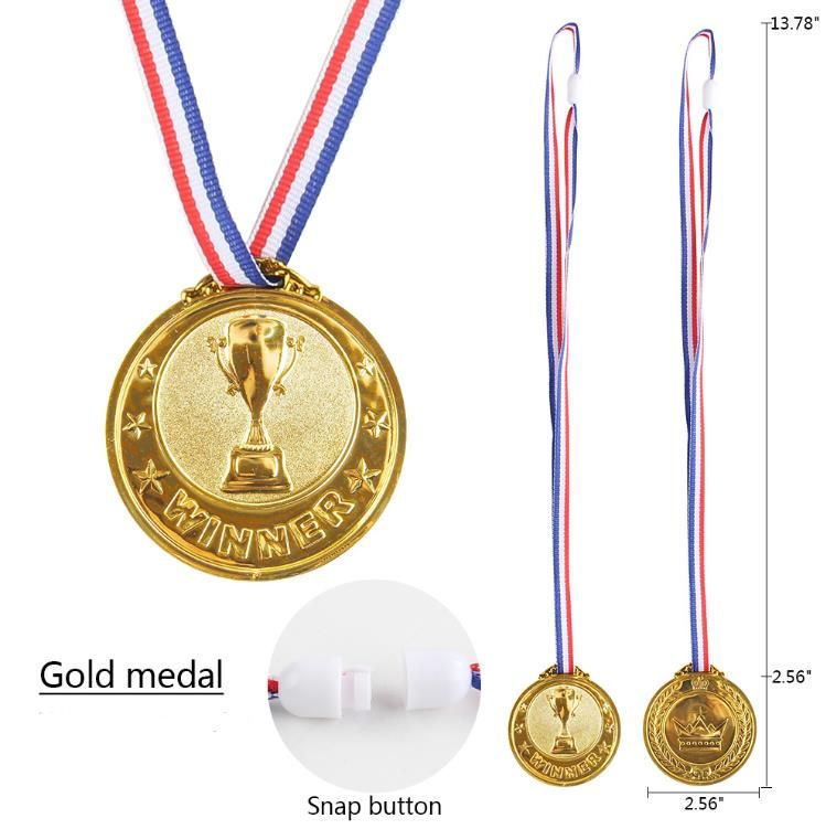 Winner Gold Medals Trophy Awards With Lanyard Ribbon Sports Game ...