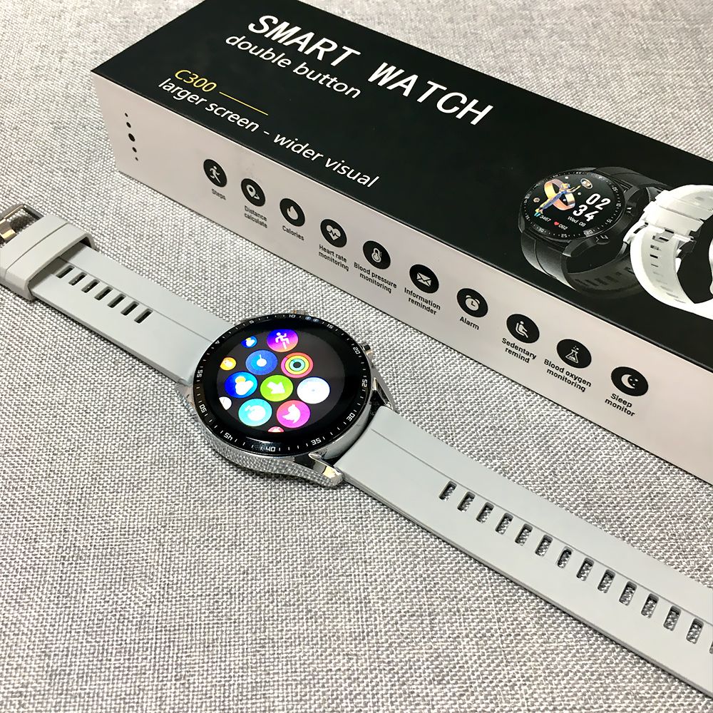 FitPro C300 Smart Watch 1.28 Round Full Touch Screen Smartwatch ...