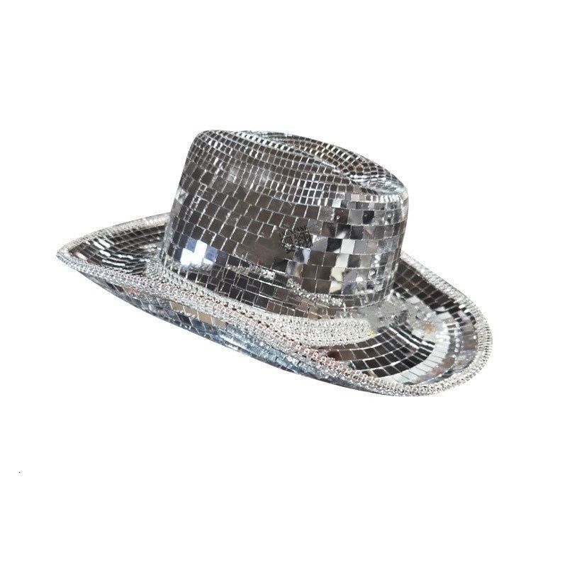 Party Hats Disco Cowboy Hat Disco Ball Cowboy Hat Glitter Disco Hat ...