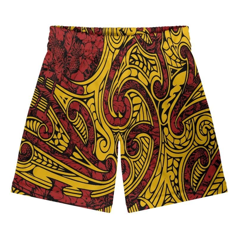 Mens Shorts Polynesian Tribal Samoan Totem Tattoo Samoa Prints ...