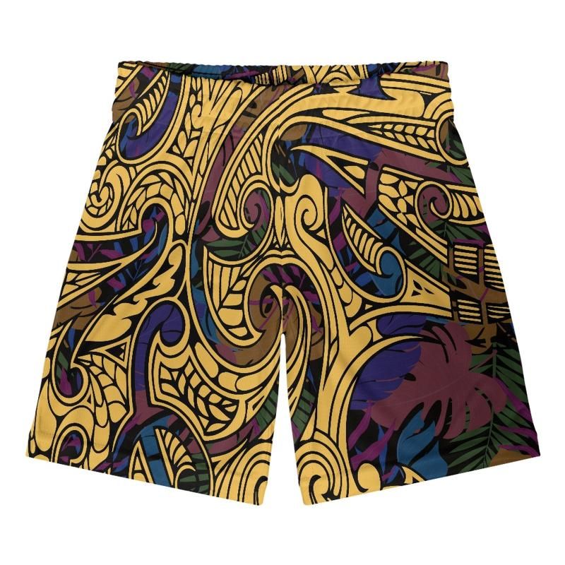Mens Shorts Polynesian Tribal Samoan Totem Tattoo Samoa Prints ...