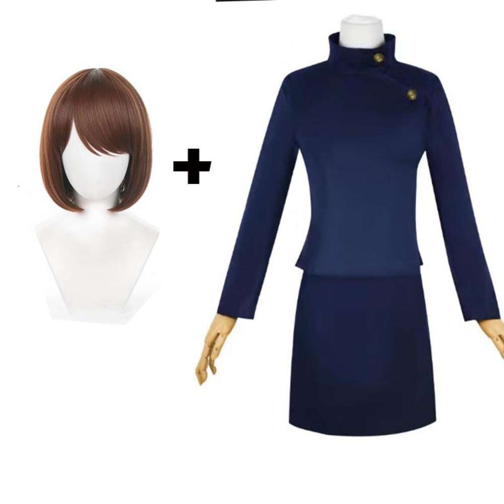 Costume De Cosplay Anime Shoko Ieiri Jujutsu Kaisen, Robe Bleue Et ...