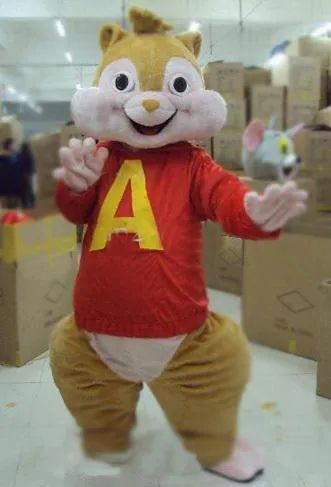 Promotional Alvin And The Chipmunks Mascot Costume Handmade Suits Party ...