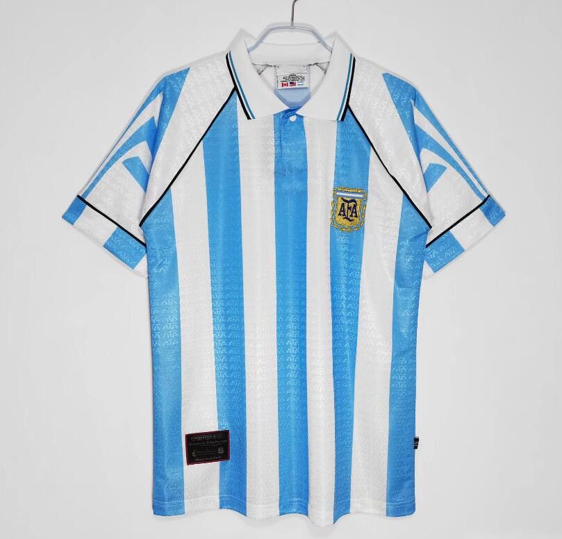 Retro 1986 1998 Argentina Soccer Jersey Maradona CANIGGIA 1996 ...