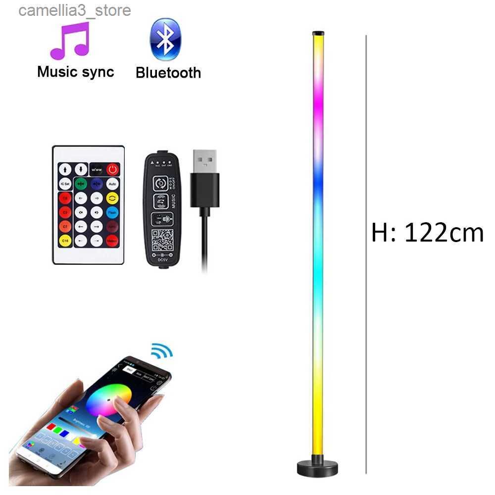Floor Lamps Smart Led RGB Light Bars 120CM Floor Lamp Bluetooth App ...