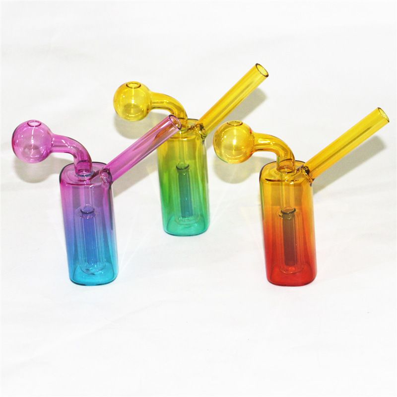 Bubbler Oil Burner Mini Glass Bongs Percolator Diffuser Water Pipes ...