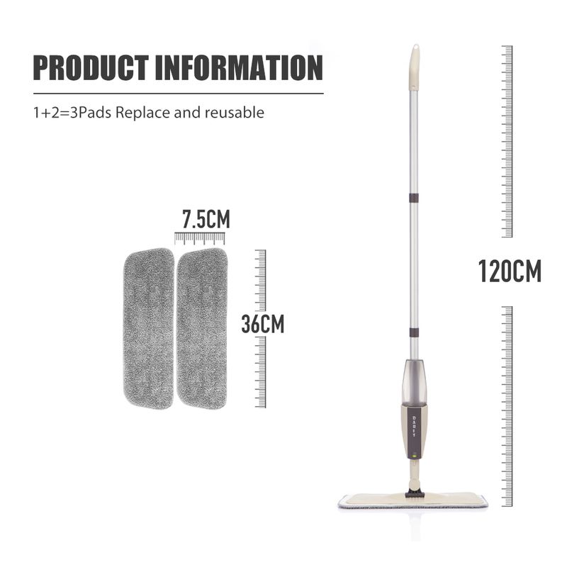 Floor Buffers Parts Spray Floor Mop Con Almohadillas De Microfibra Reutilizables Fregona Con ...