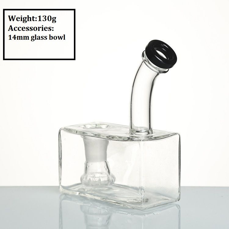 Heavy 9mm Glass Bong Hookahs Beaker Bongs Thick Elephant Joint Straight ...