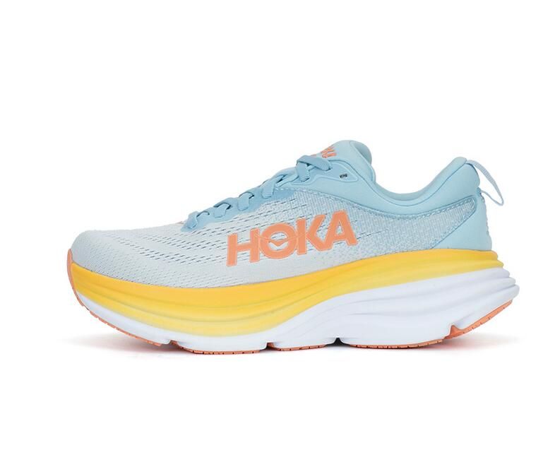 ₩74,240에서 Hoka One Bondi 8 도로 운동화 가벼운 쿠션 장거리 주자 신발 남성 여성 Yakuda 스니커즈 드롭 ...
